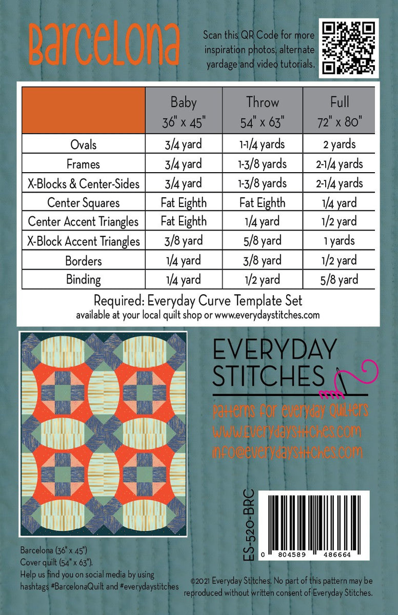 Barcelona Quilt Pattern Patterns – Quilting Books Patterns and Notions