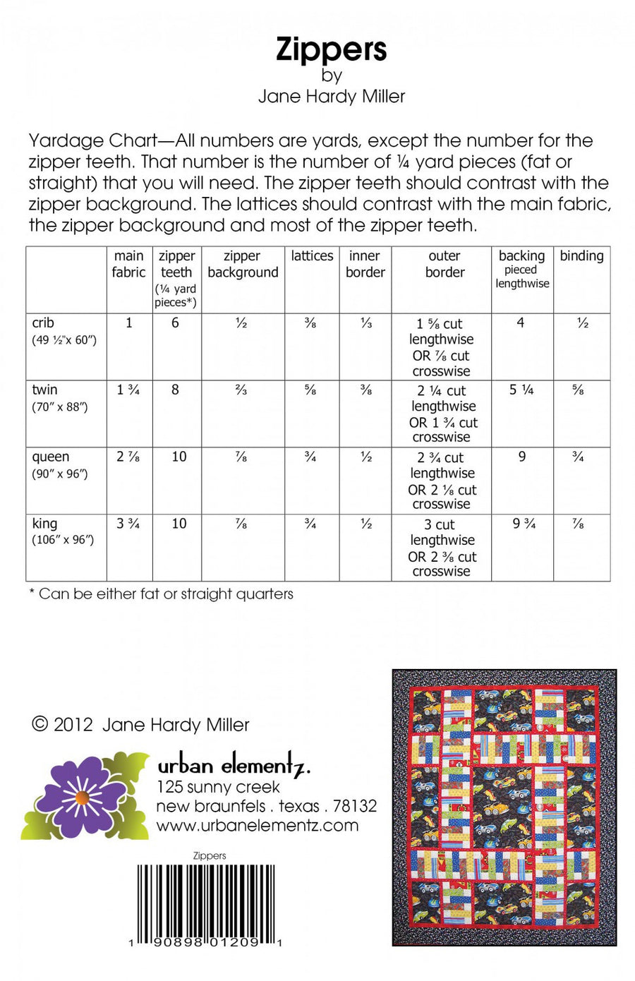 Zippers Pattern – Quilting Books Patterns and Notions