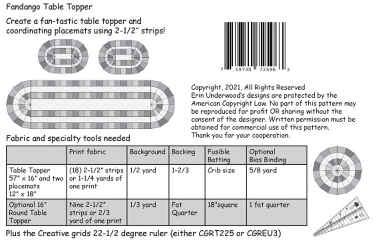 Fandango Pattern – Quilting Books Patterns and Notions