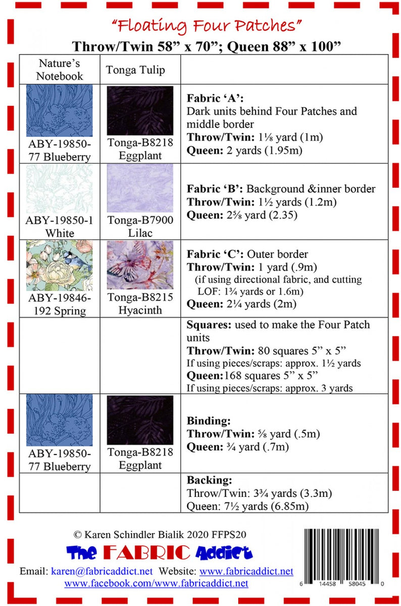 Floating Four Patches Pattern – Quilting Books Patterns and Notions