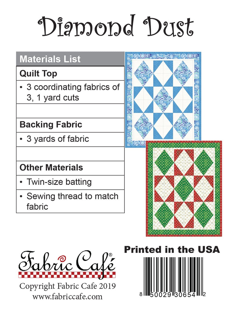 Diamond Dust Quilt Pattern – Quilting Books Patterns and Notions