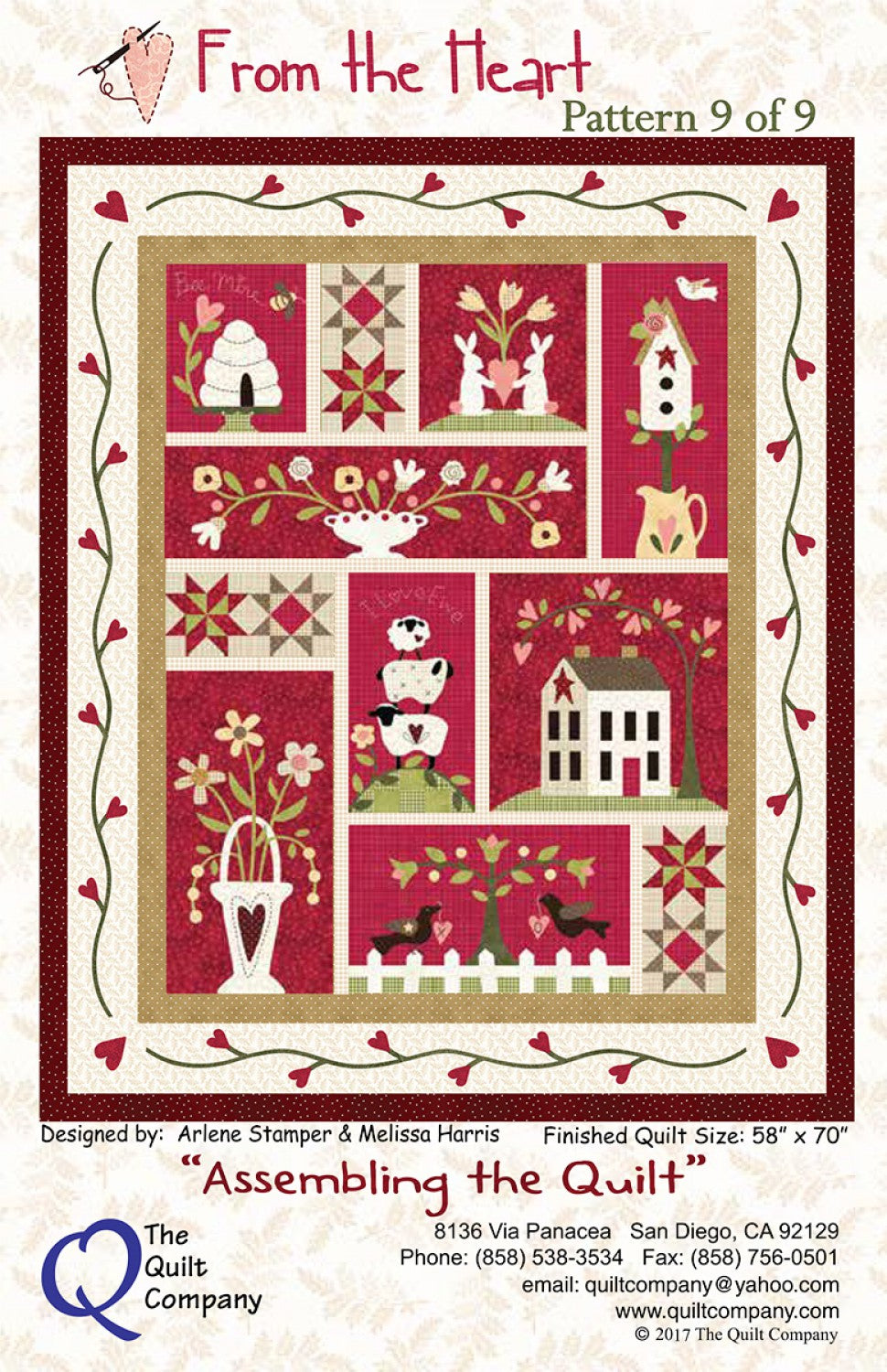 From The Heart QBPN Pattern – Quilting Books Patterns and Notions