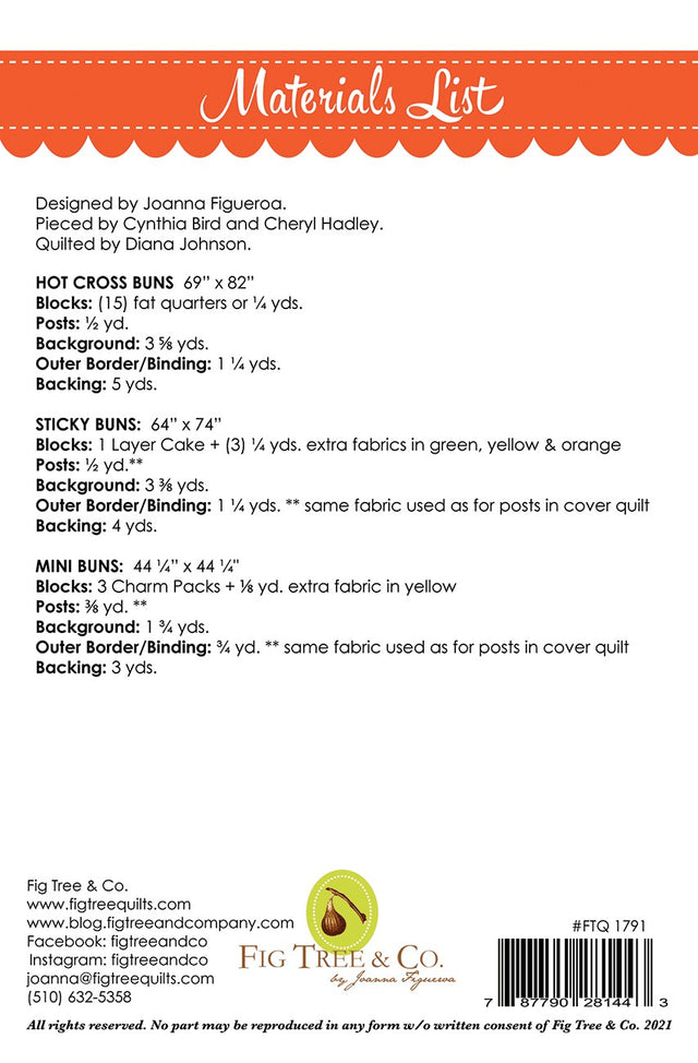 Hot Cross Buns Patterns – Quilting Books Patterns and Notions