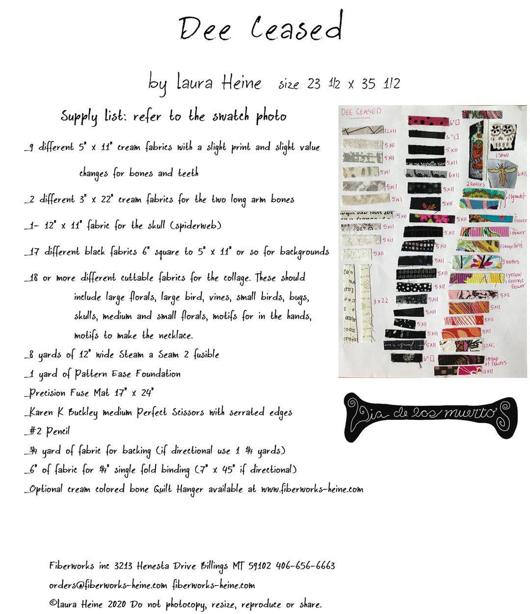 Dee Ceased Collage Pattern Pattern – Quilting Books Patterns and Notions