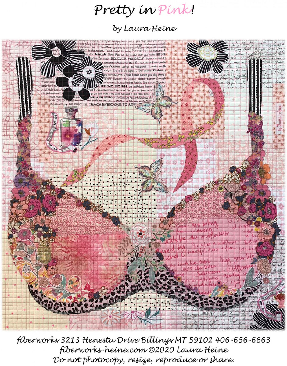 Pretty In Pink Collage Pattern by Laura Heine Pattern – Quilting Books ...