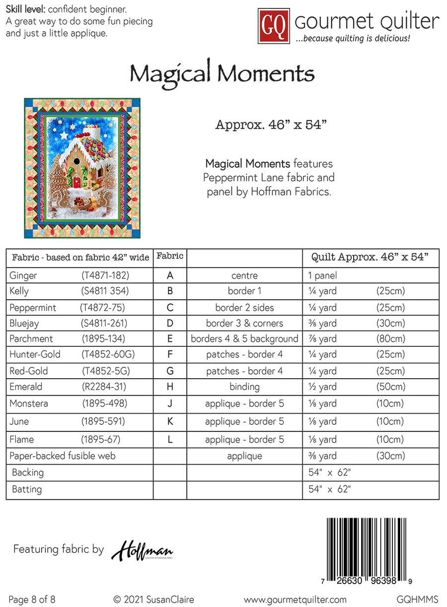 Magical Moments Patterns – Quilting Books Patterns and Notions