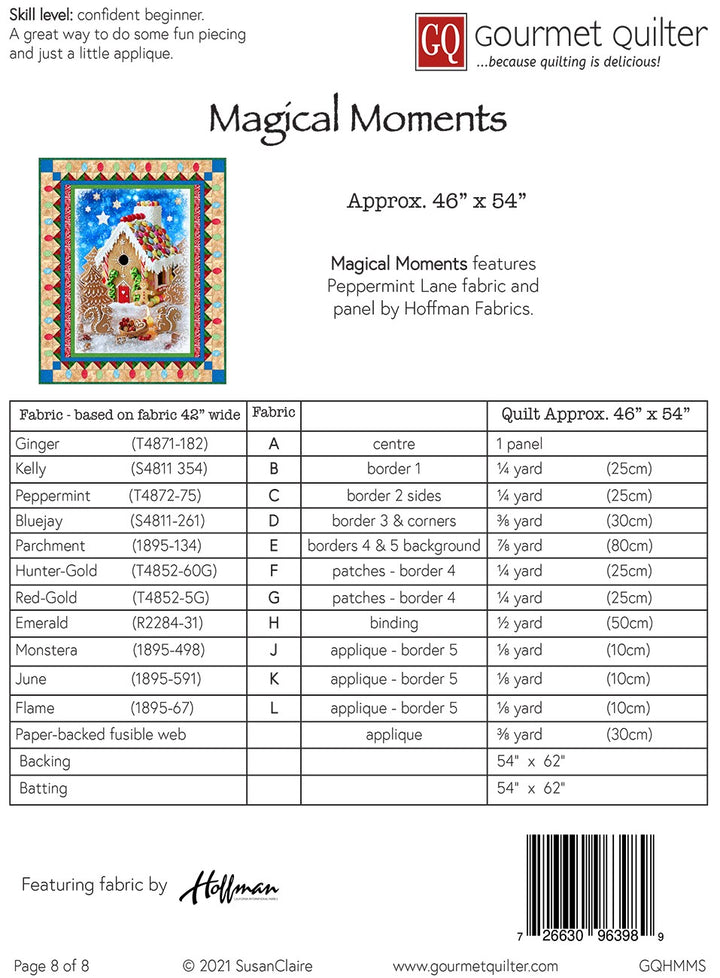 Magical Moments Patterns – Quilting Books Patterns and Notions