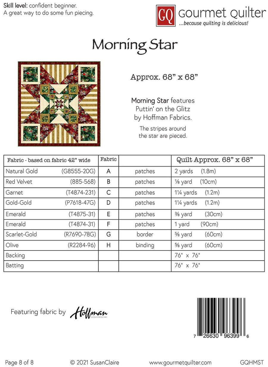 Morning Star Patterns – Quilting Books Patterns and Notions