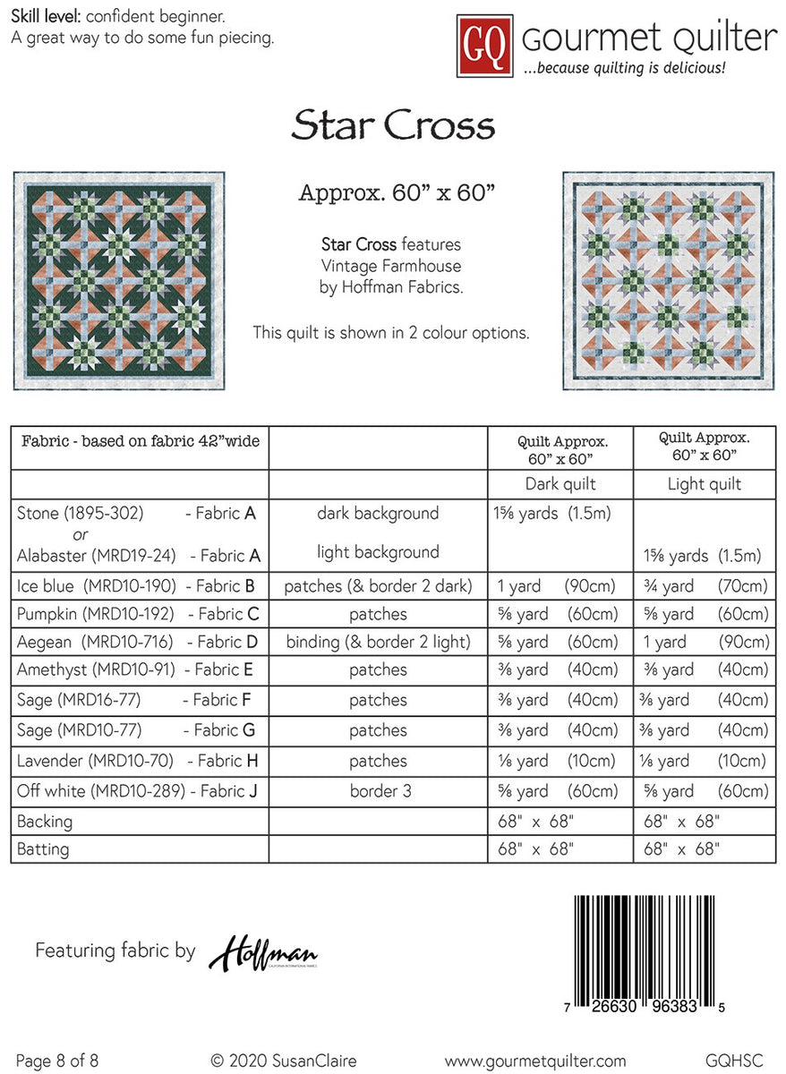 Star Cross Patterns – Quilting Books Patterns and Notions