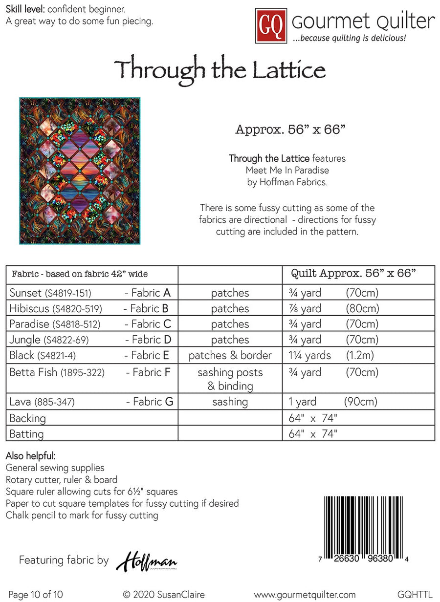 Through the Lattice Patterns – Quilting Books Patterns and Notions