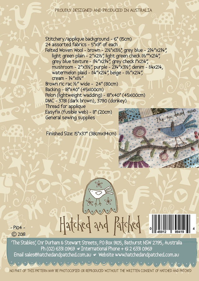 Song Bird Tablerunner Quilting Patterns – Quilting Books Patterns and ...