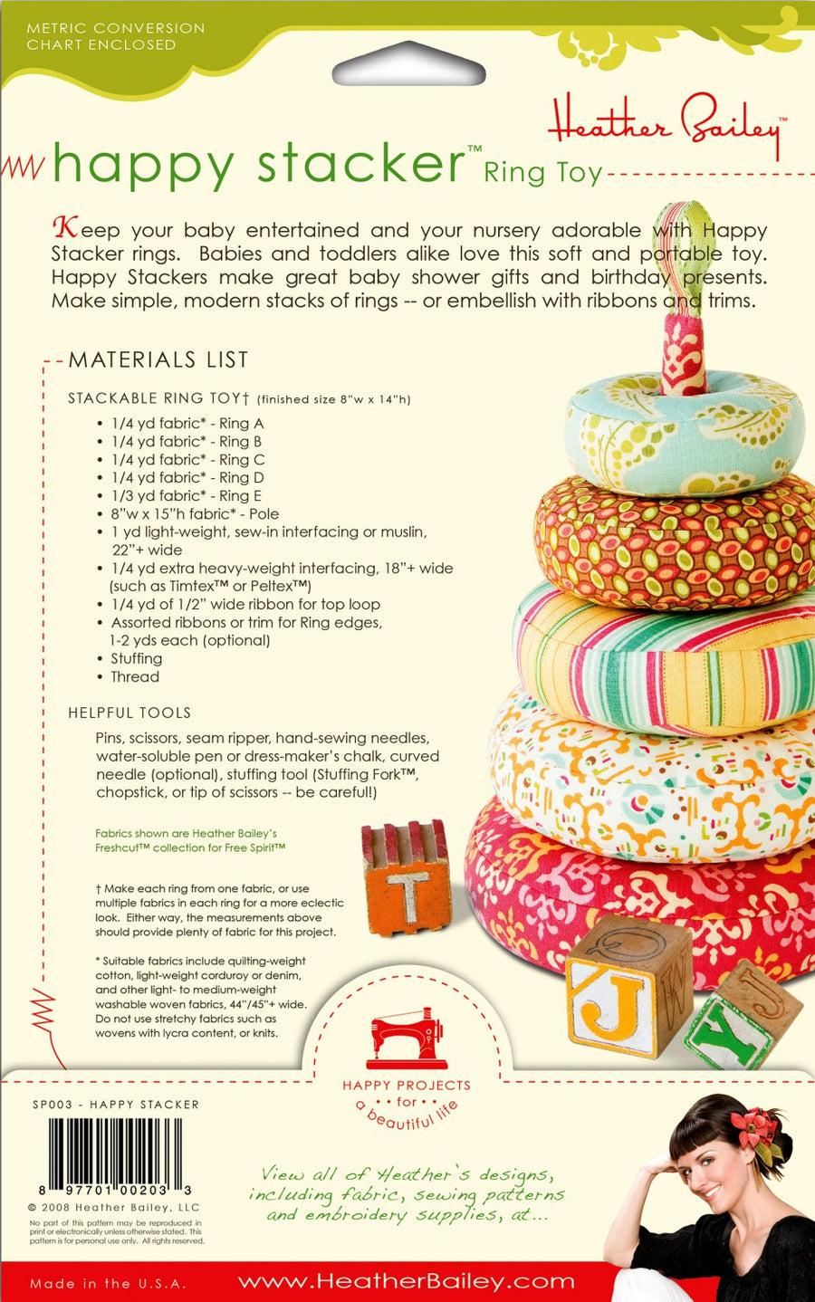 Happy Stacker Ring Toy Pattern – Quilting Books Patterns and Notions