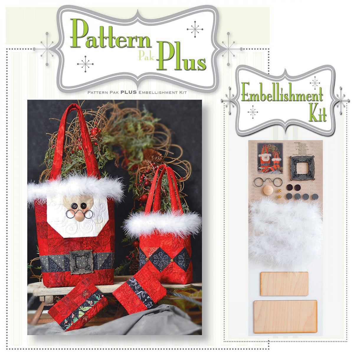 Santa Gift Bags Pattern Pak Plus Quilting Patterns – Quilting Books ...
