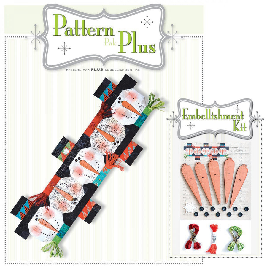Button Snowman Runner Pattern Pak Plus Quilting Patterns – Quilting ...