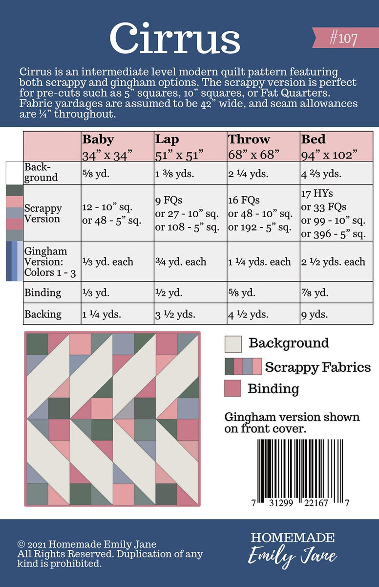 Cirrus Quilt Pattern Quilt Patterns – Quilting Books Patterns and Notions