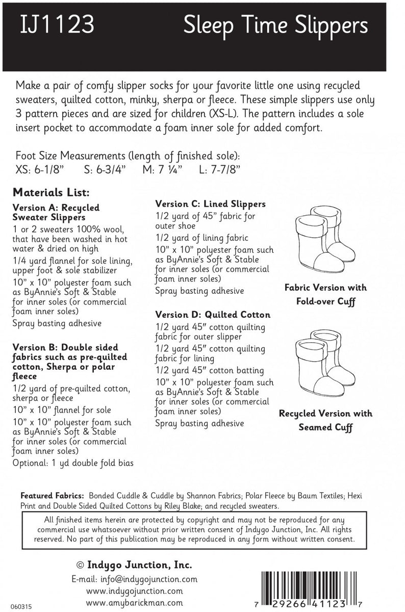 Sleep Time Slippers Quilters – Quilting Books Patterns and Notions