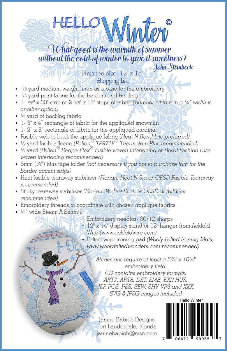 Hello Winter Wall Hanging Quilting Patterns – Quilting Books Patterns ...