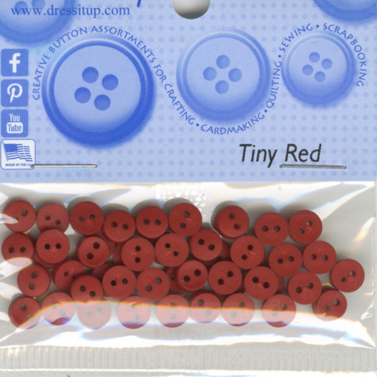 Tiny Round Red Buttons – Quilting Books Patterns and Notions