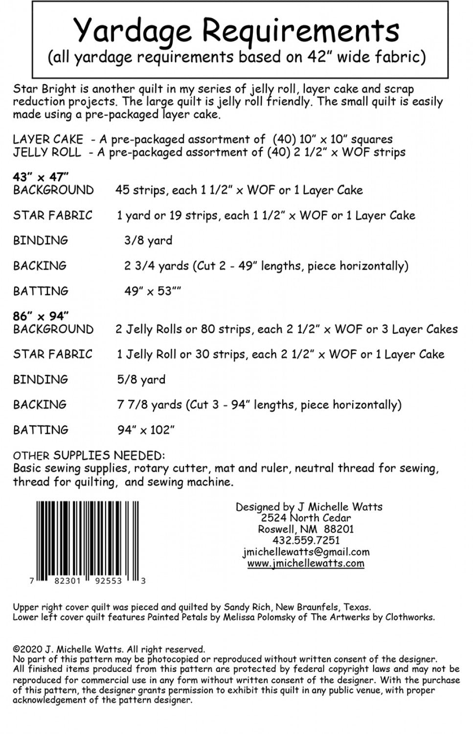 Star Bright Pattern Pattern – Quilting Books Patterns and Notions