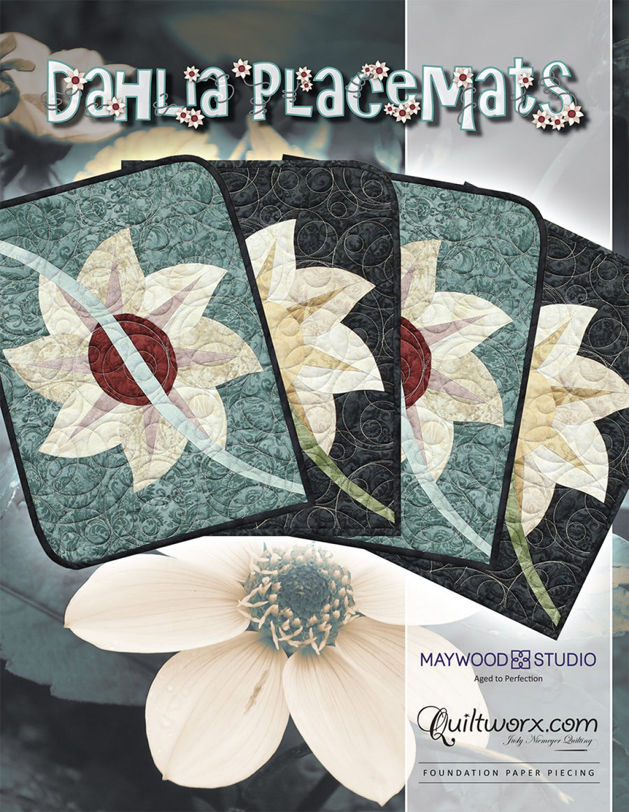 Dahlia Flowers Placemats QBPN Pattern – Quilting Books Patterns and Notions