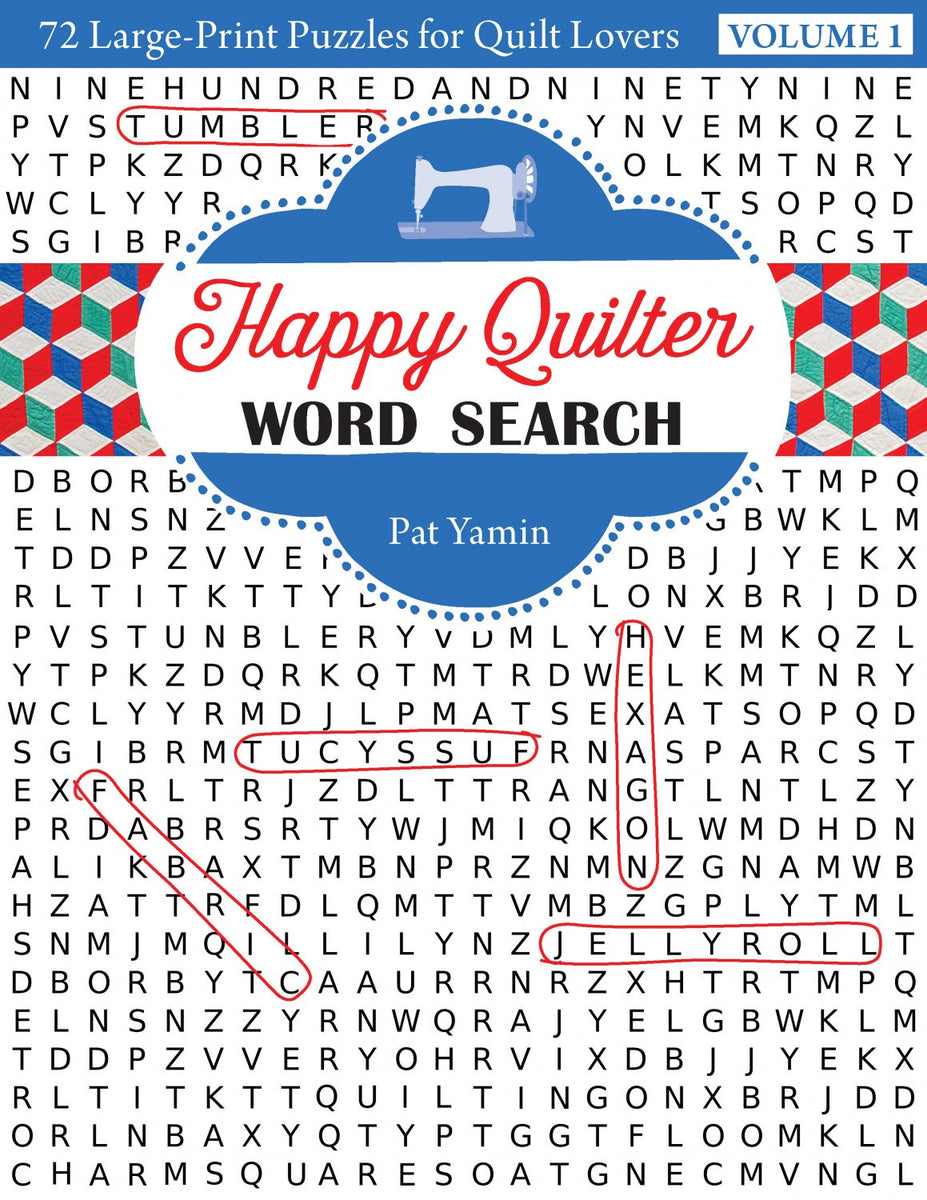 Happy Quilter Word Search Pattern – Quilting Books Patterns and Notions