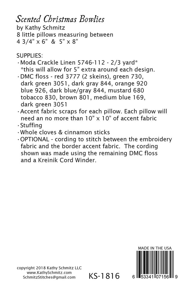 Scented Christmas Bowlies Quilters Pattern – Quilting Books Patterns ...