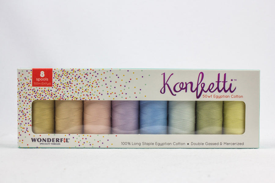 Konfetti 8-Spool Thread Set Iced Pastels Quilt Patterns – Quilting ...