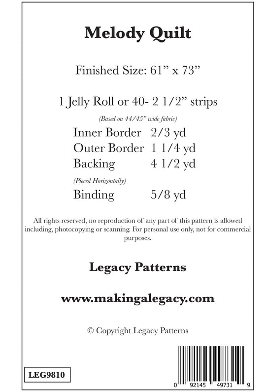 Melody Quilt Patterns – Quilting Books Patterns and Notions