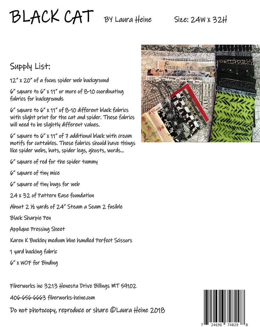 Black Cat Collage Pattern Quilters Pattern – Quilting Books Patterns ...
