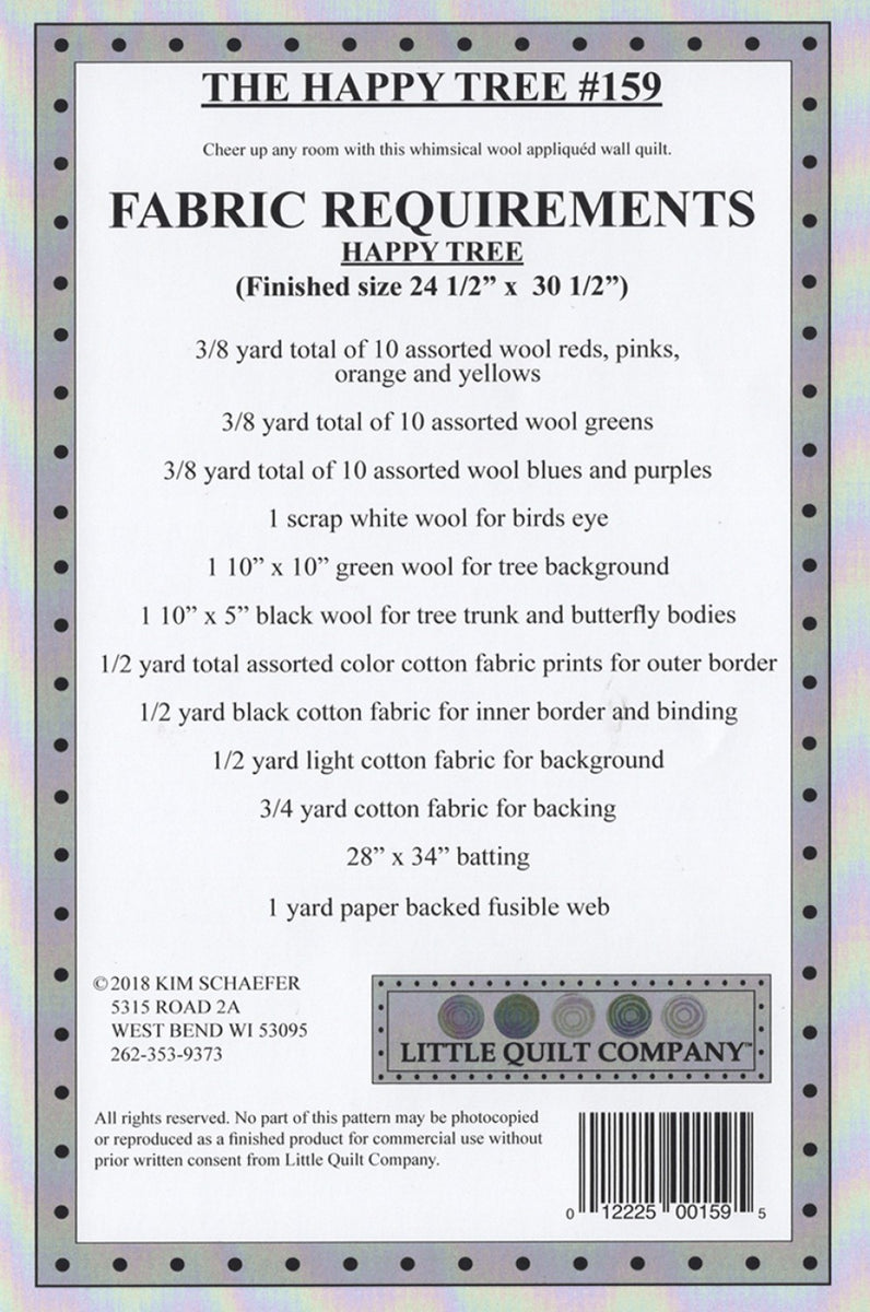 The Happy Tree Pattern – Quilting Books Patterns and Notions