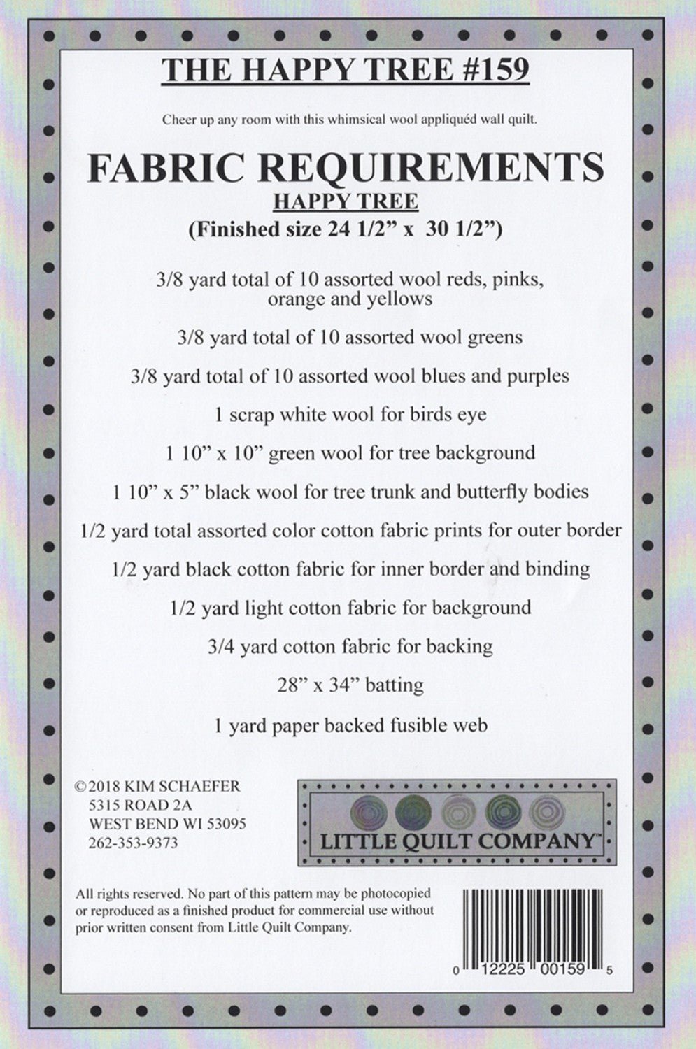 The Happy Tree Pattern – Quilting Books Patterns and Notions