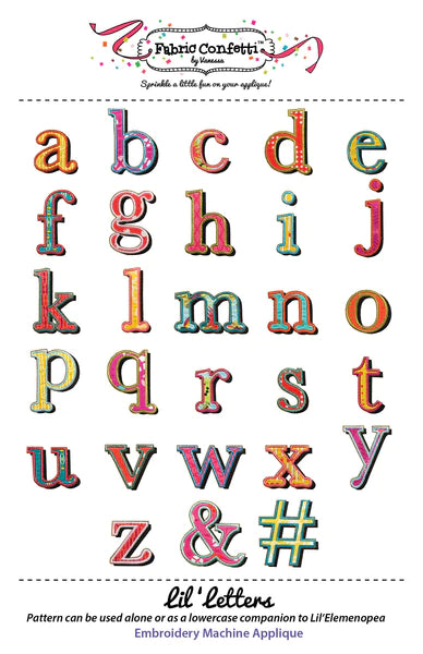 Lil'Letters for Machine Embroidery Downloadable Pattern – Quilting ...