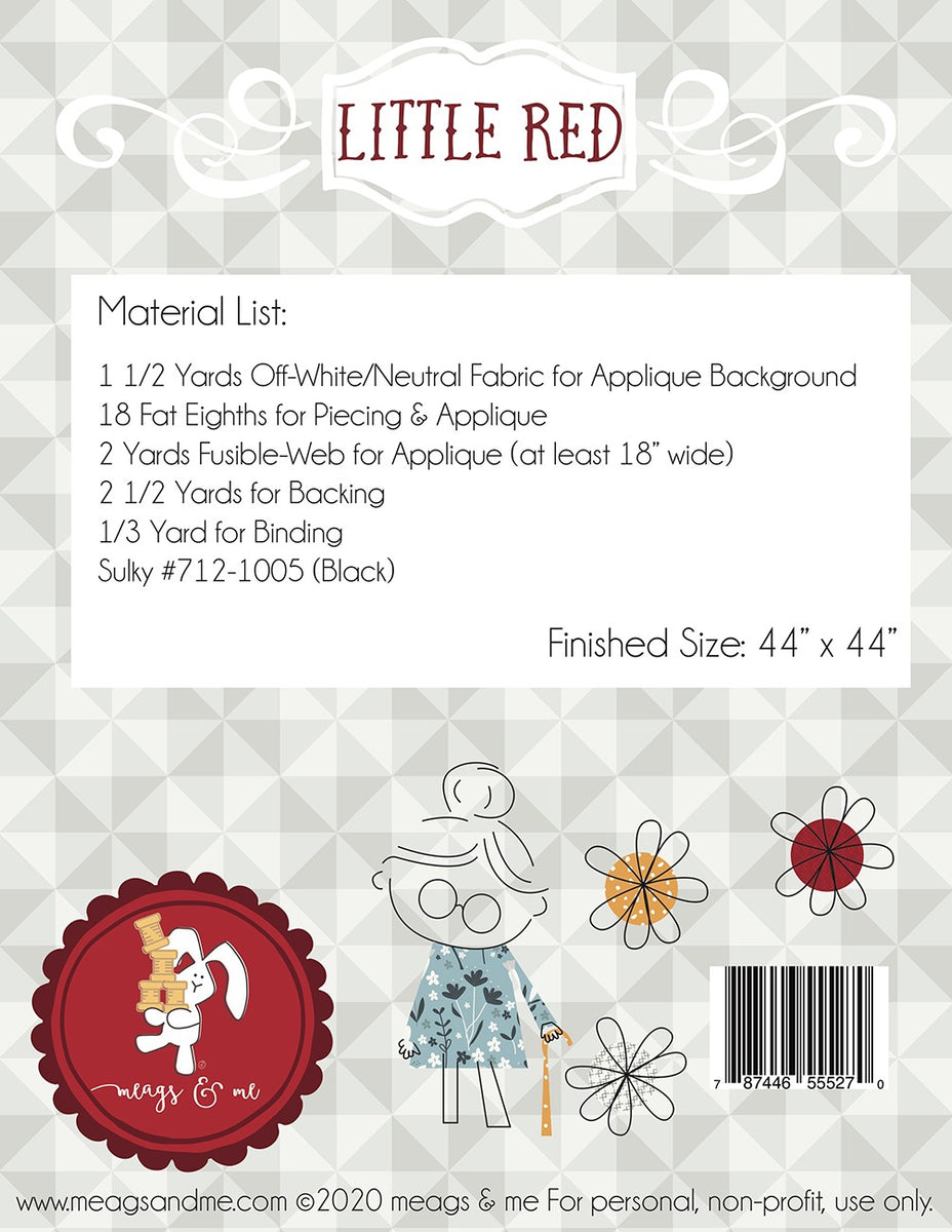 Little Red Pattern – Quilting Books Patterns and Notions