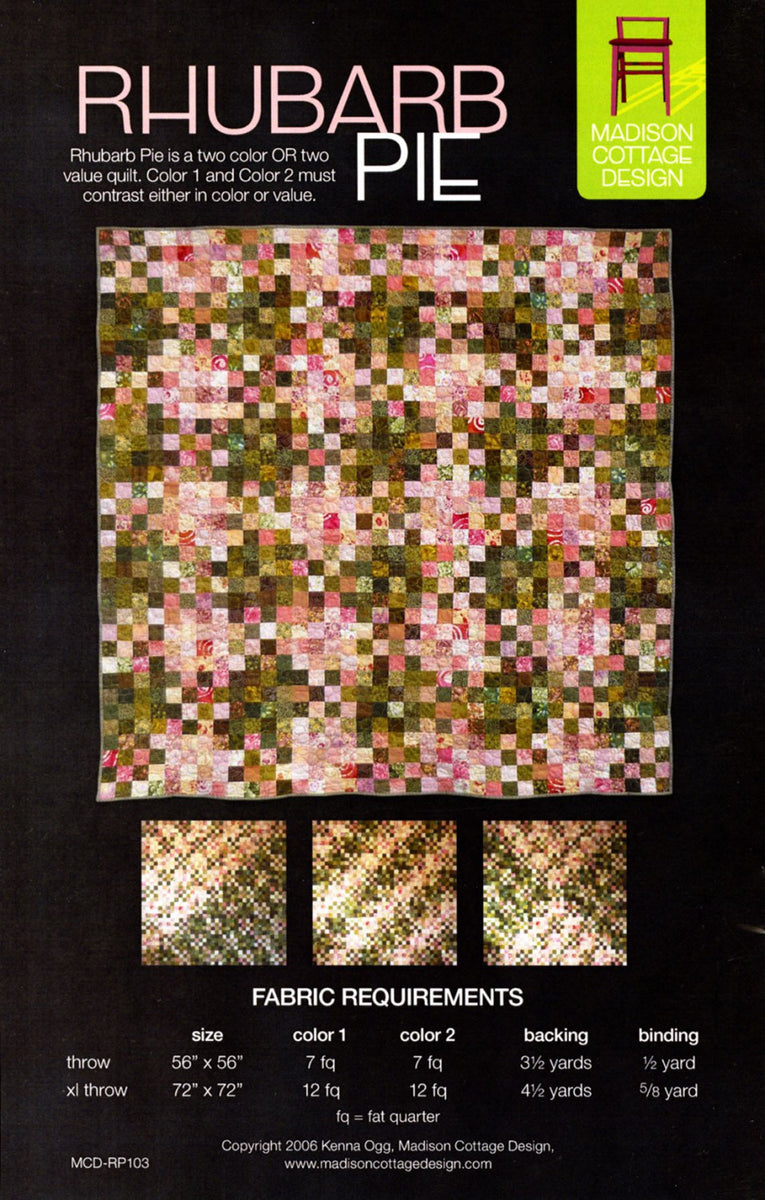Rhubarb Pie QBPN Patterns – Quilting Books Patterns and Notions