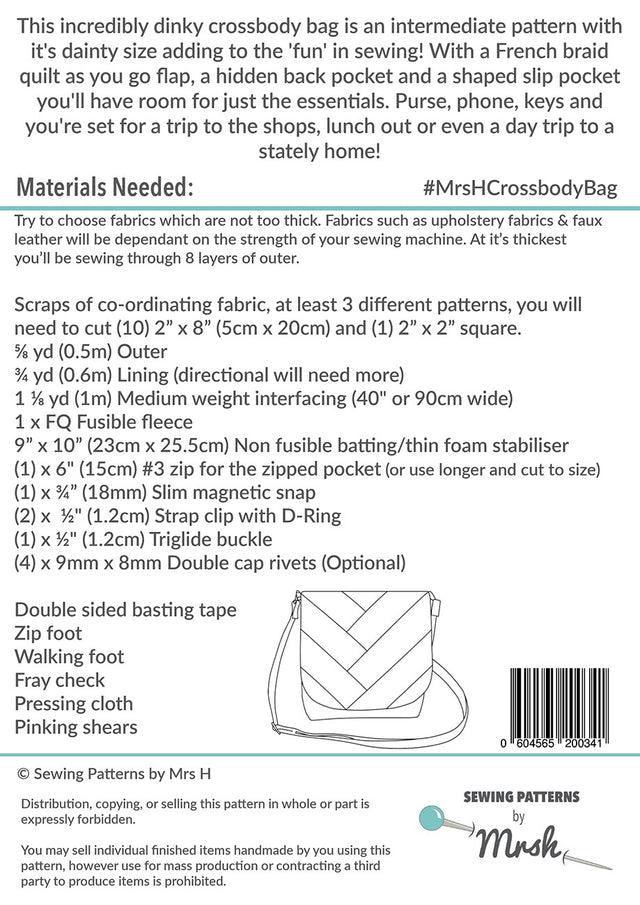 The Crossbody Bag Sewing Pattern Pattern – Quilting Books Patterns and ...