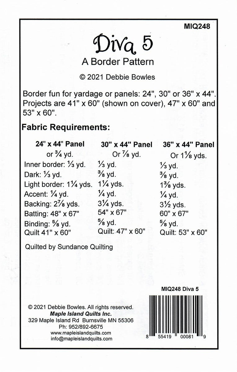 Diva 5 Patterns – Quilting Books Patterns and Notions