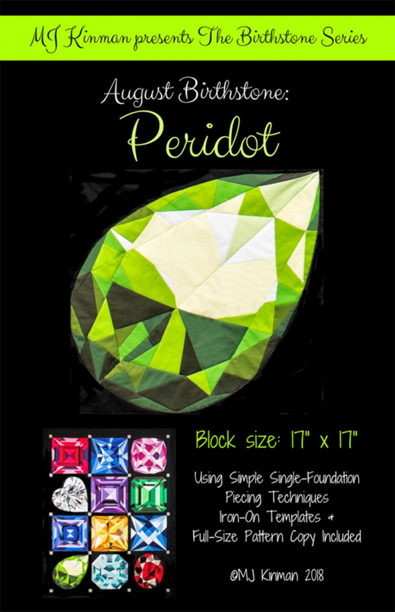 August Birthstone Peridot - Birthstone Series Quilters Pattern ...