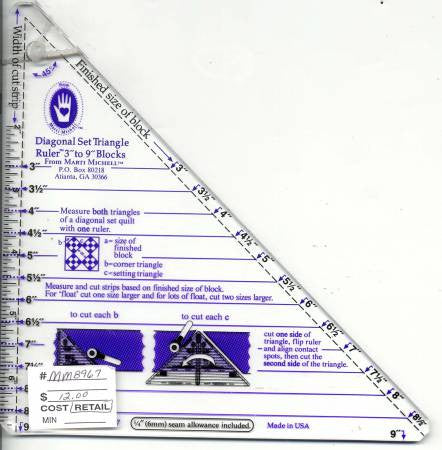 Diagonal Set Triangle Ruler Pattern – Quilting Books Patterns and Notions