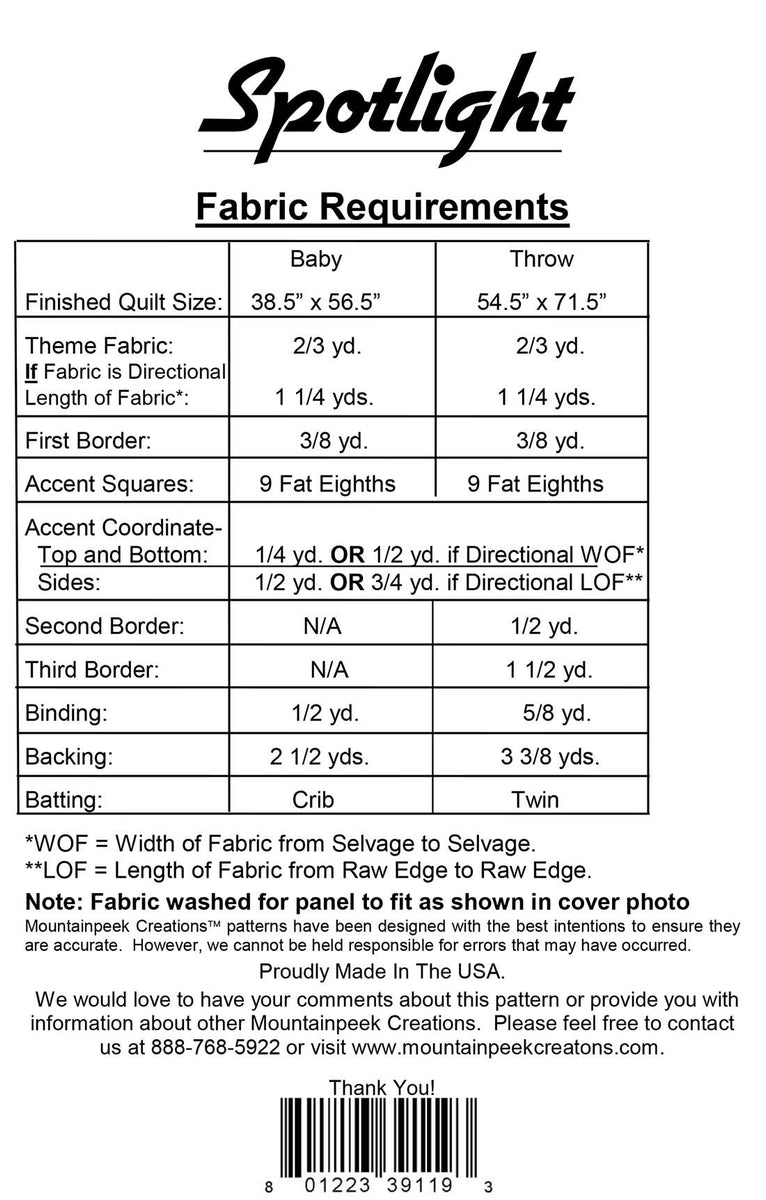 Spotlight Quilt – Quilting Books Patterns and Notions