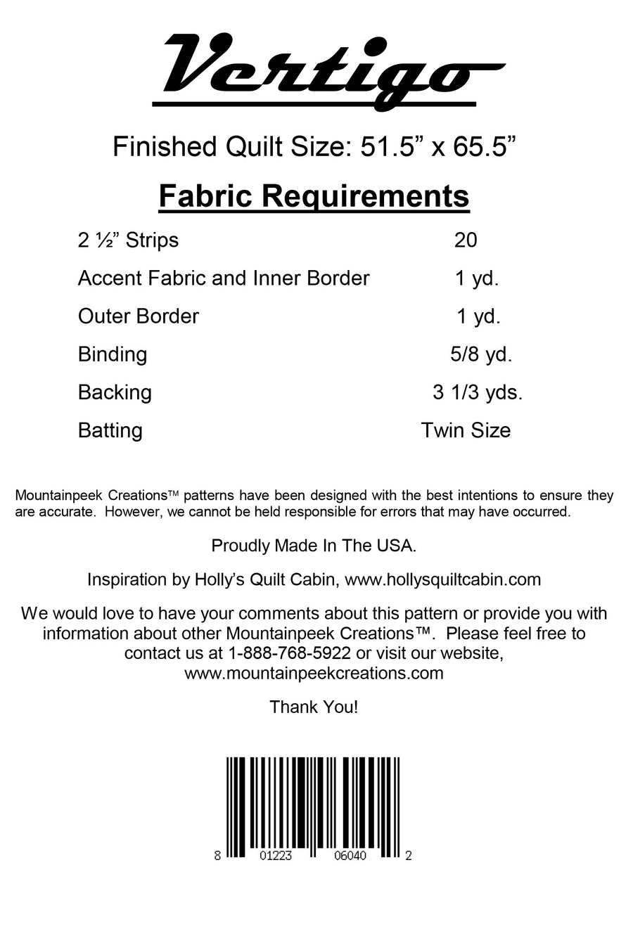 Vertigo Quilters Pattern – Quilting Books Patterns and Notions