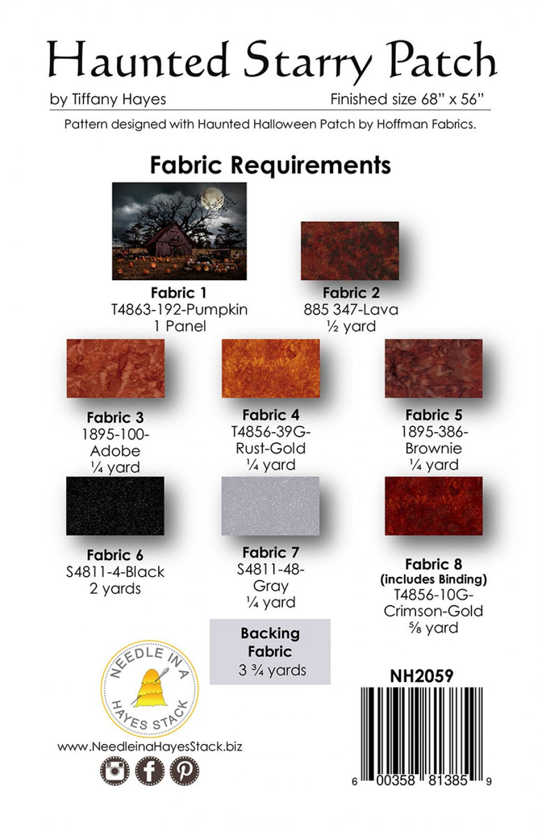 Haunted Starry Patch Patterns – Quilting Books Patterns and Notions