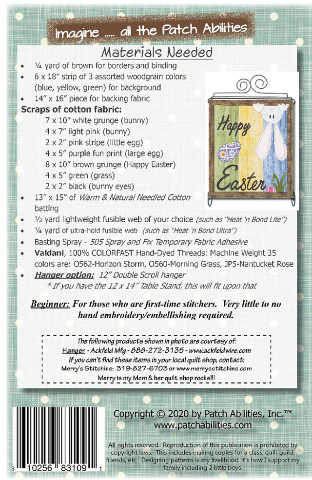 Happy Easter Patterns – Quilting Books Patterns and Notions