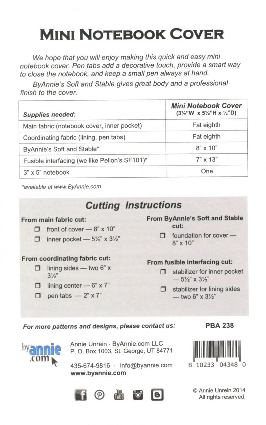 Mini Notebook Cover Quilting – Quilting Books Patterns and Notions