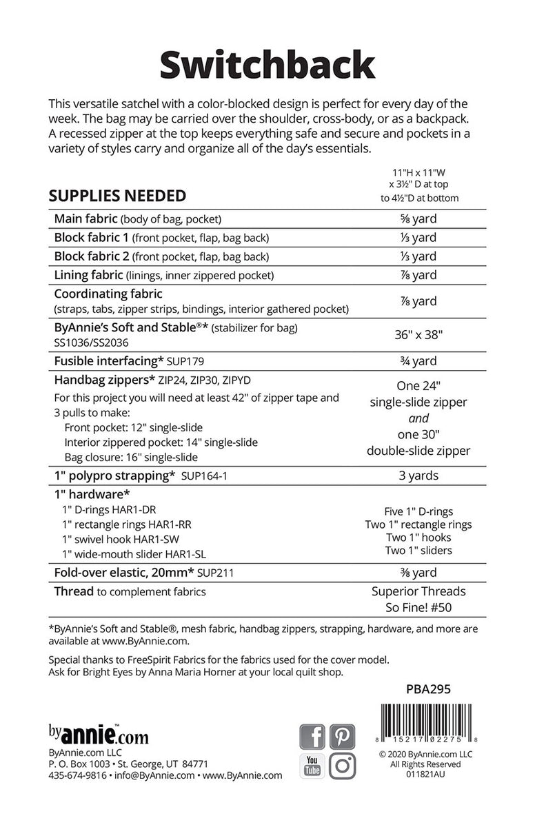 Switchback Patterns – Quilting Books Patterns and Notions