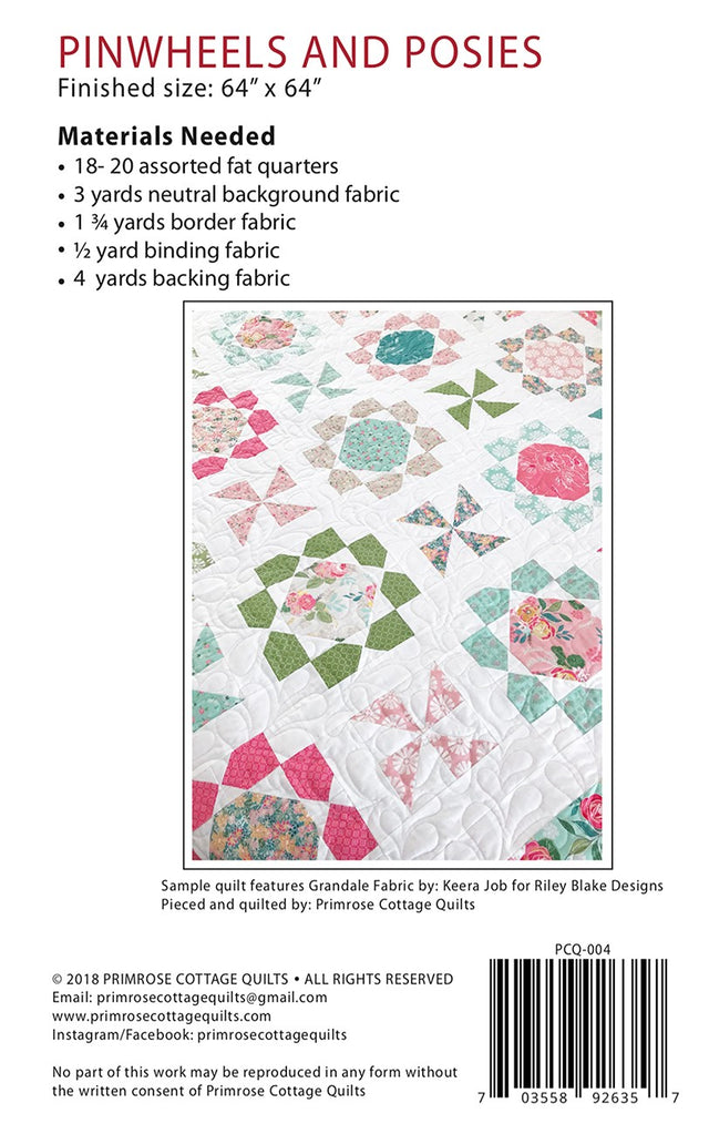 Pinwheels And Posies Quilters Pattern – Quilting Books Patterns and Notions