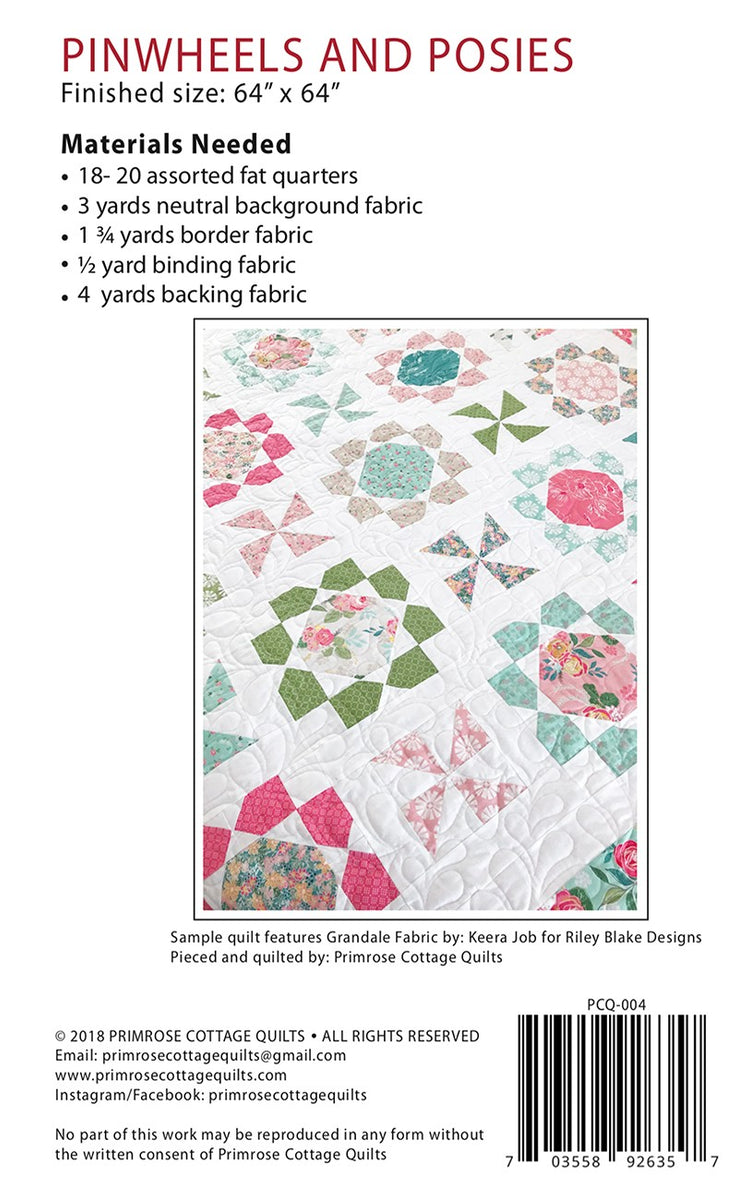 Pinwheels And Posies Quilters Pattern – Quilting Books Patterns and Notions