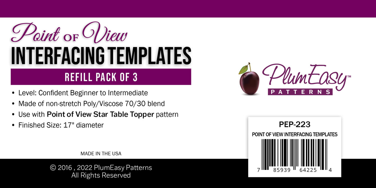 Point of View Folded Star Table Topper Interfacing Templates 3pk ...
