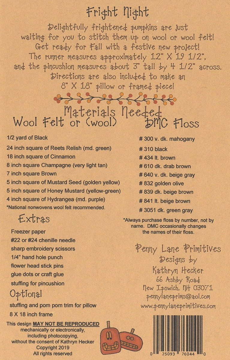 Fright Night Pattern – Quilting Books Patterns and Notions