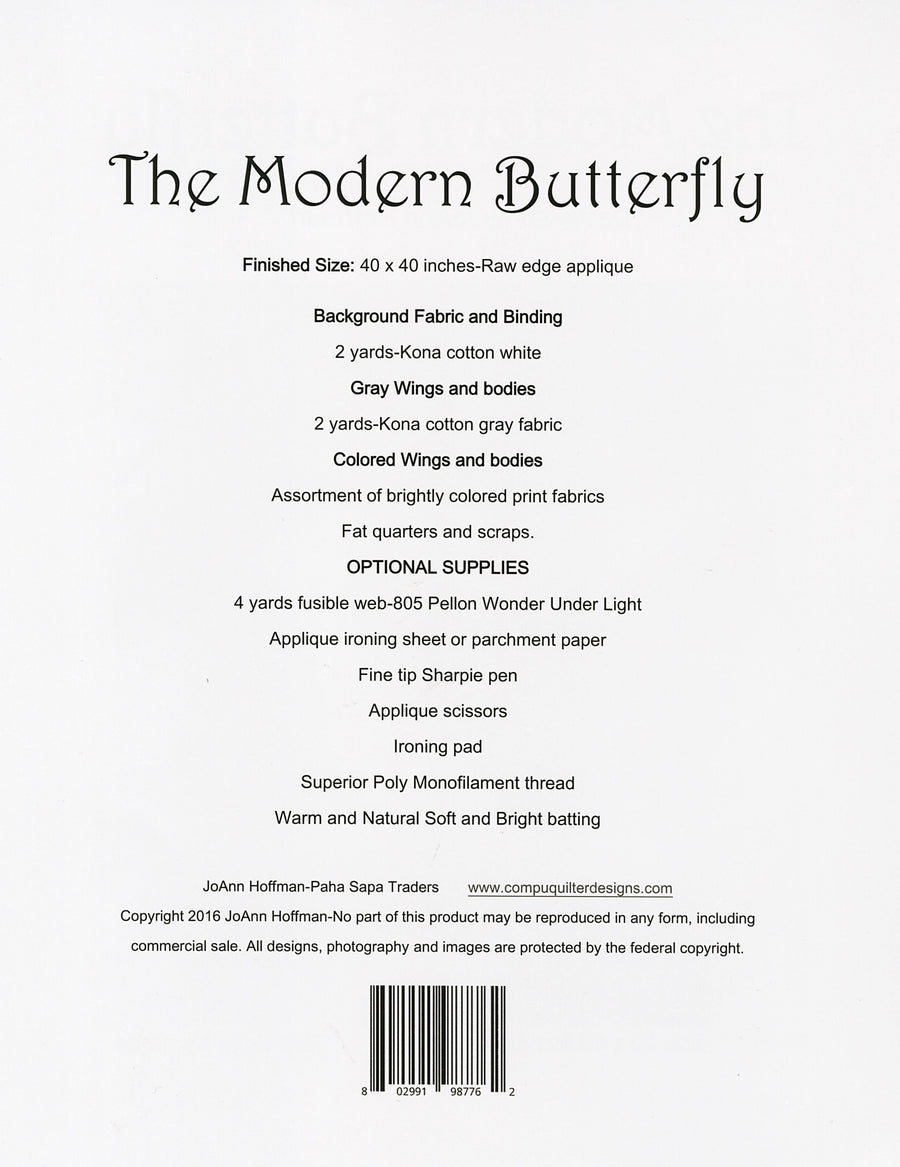 Modern Butterfly Pattern – Quilting Books Patterns and Notions