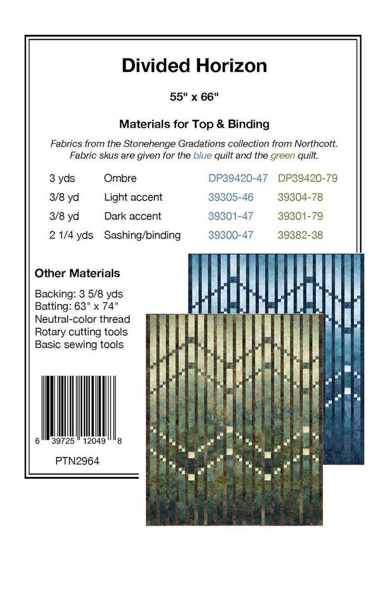 Divided Horizon Quilt Pattern – Quilting Books Patterns and Notions